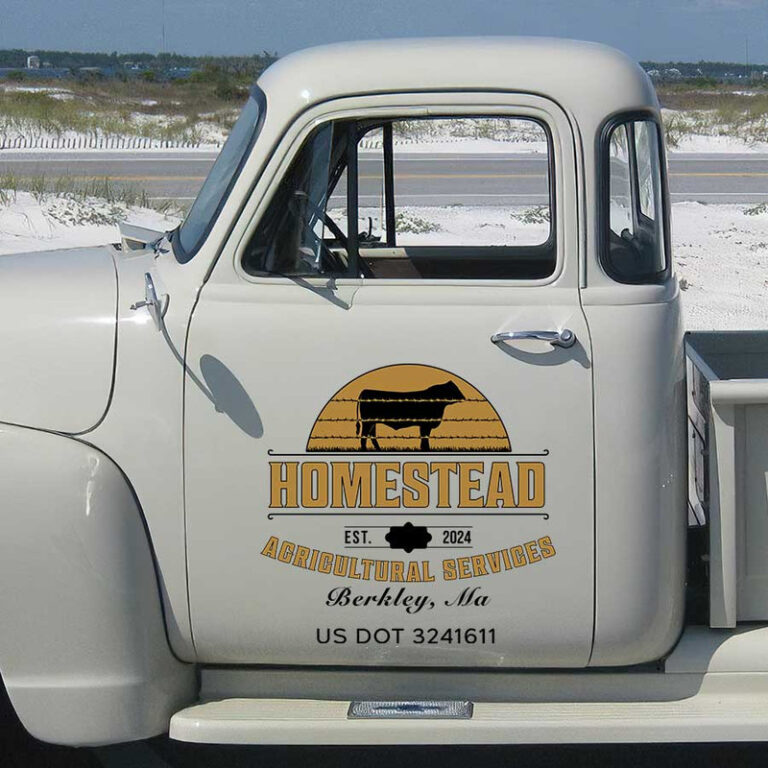 personalized livestock farm lettering sign truck graphics cow farm sign ...