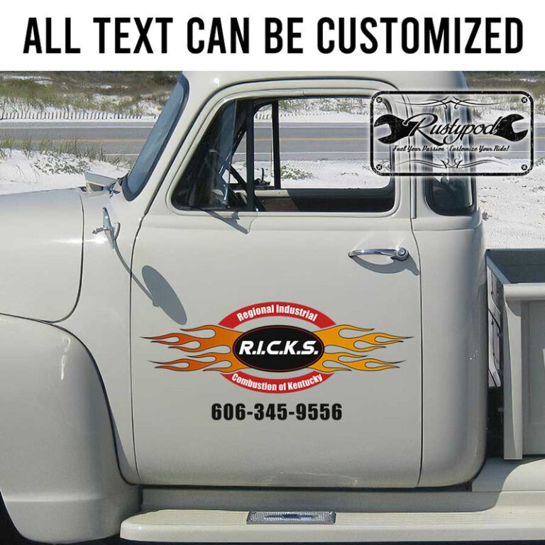 personalized hot rod lettering vehicle lettering garage door sign ...