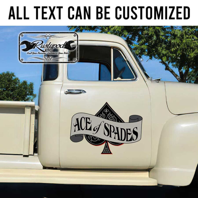 personalized ace lettering hot rod sign rat rod door art kustom kulture ...