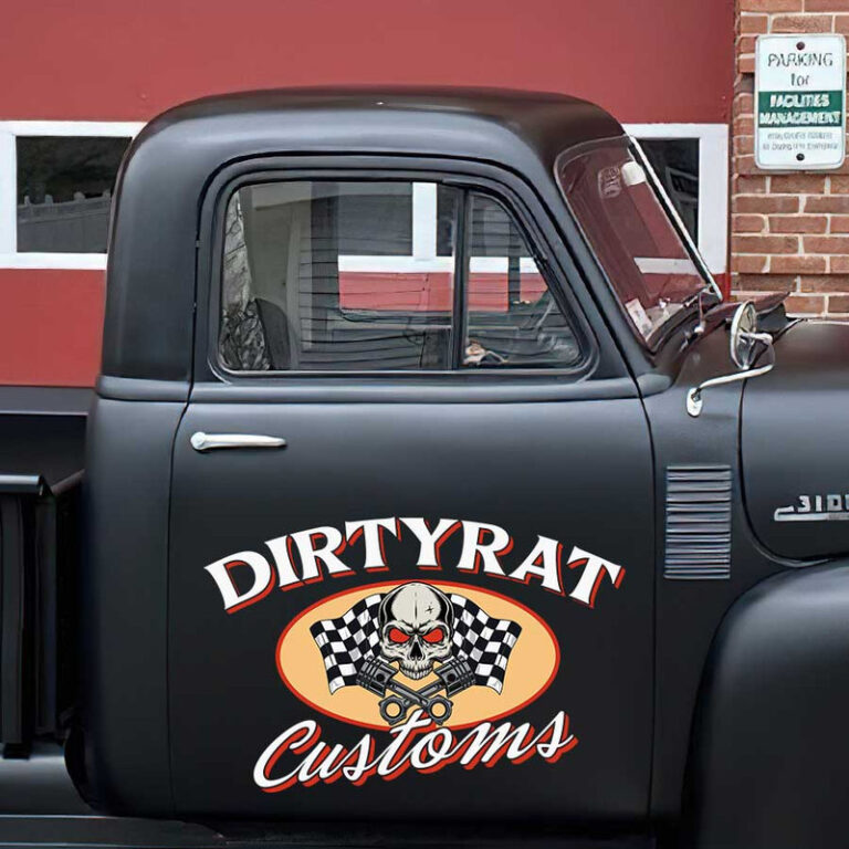 personalized hot rod decal hot rod lettering rat rod door art shop ...