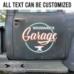 personalized circle hot rod garage sign vintage hot rod logo rusty rat ...