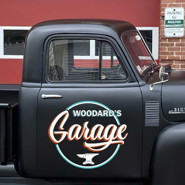 personalized circle hot rod garage sign vintage hot rod logo rusty rat ...