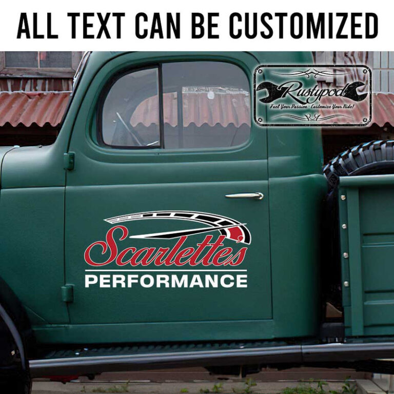 personalized performance garage lettering racing car door art garage ...