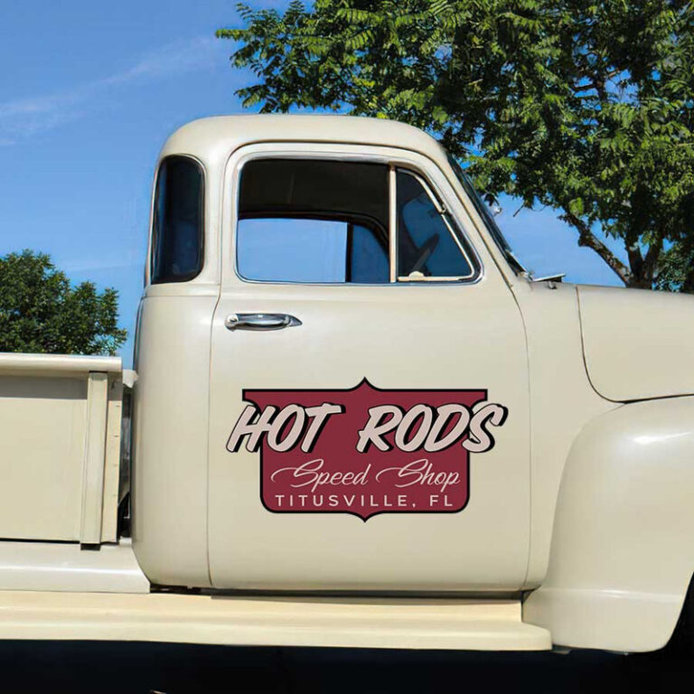 personalized hot rod lettering sign rat rod door art shop truck ...