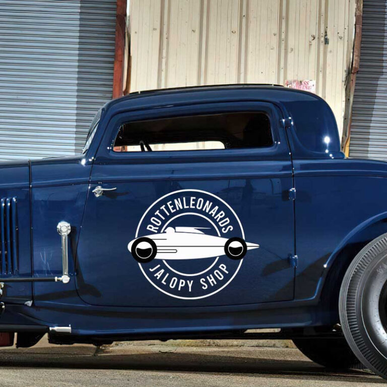 personalized hot rod lettering circle hot rod logo rat rod door art ...