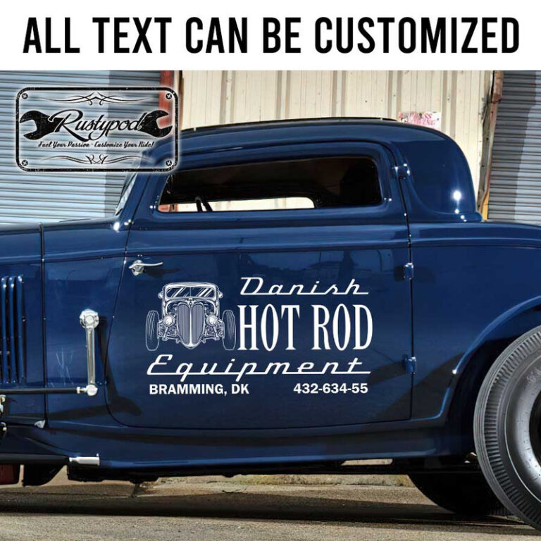 personalized hot rod equipment lettering sign rat rod door art shop ...