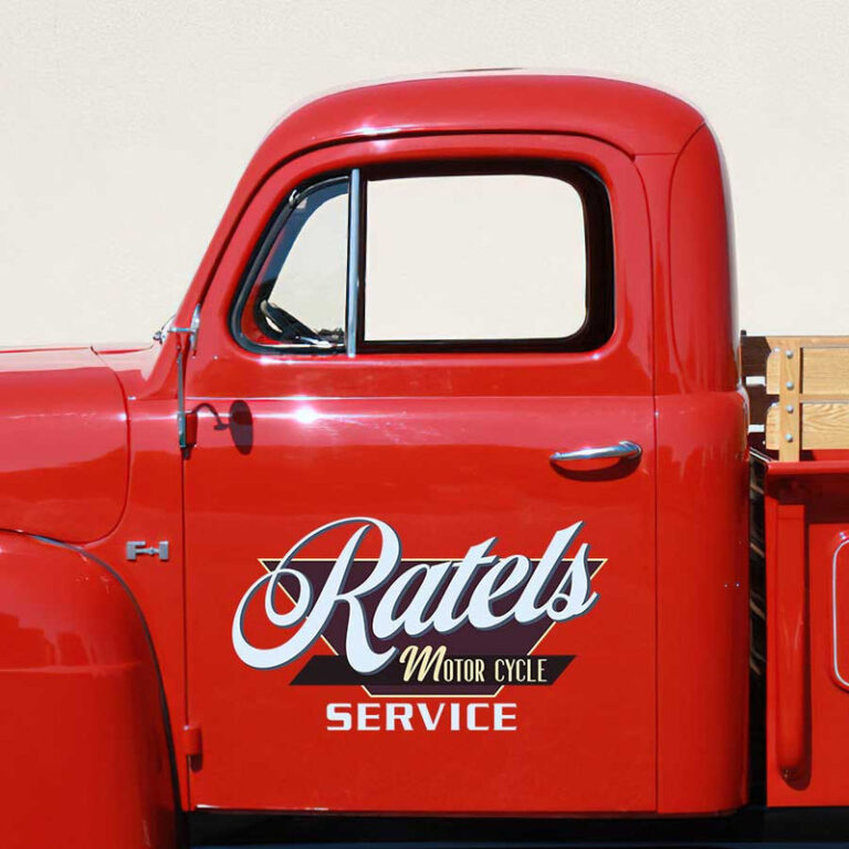 personalized hot rod lettering rat rod door art kustom kulture ...