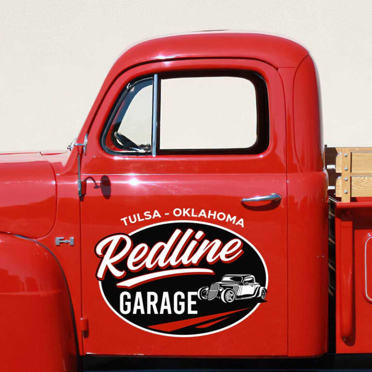 personalized hot rod garage lettering rat rod door sign shop truck door ...