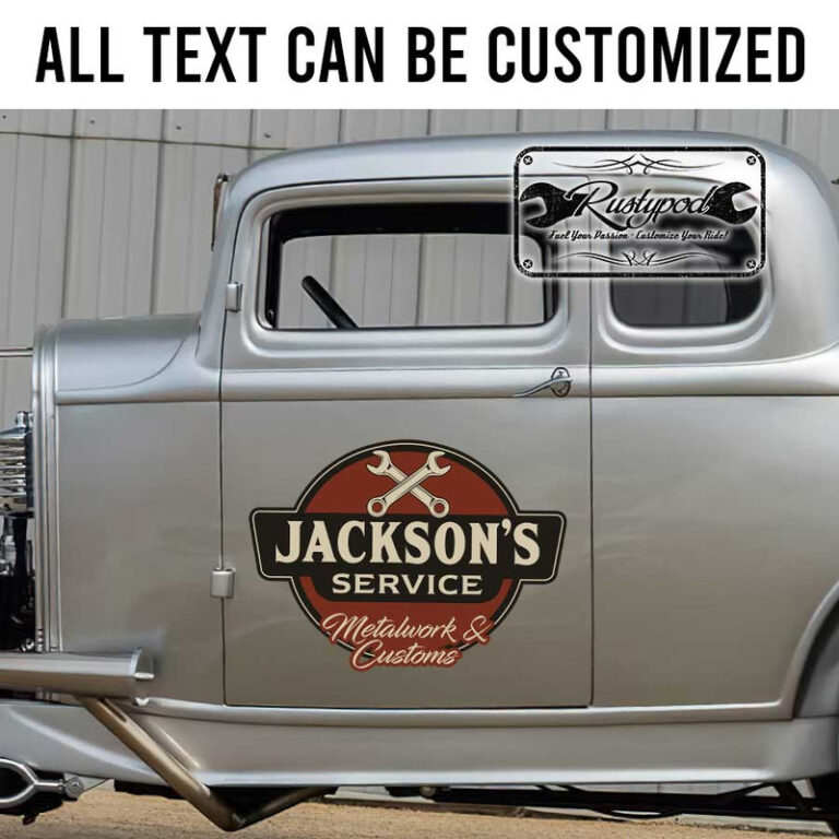 personalized crossing wrench hot rod lettering metalwork and customs ...