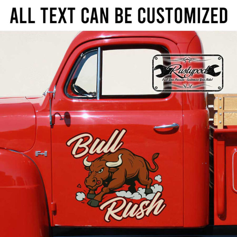 personalized truck lettering graphics farm truck sign bull lettering ...