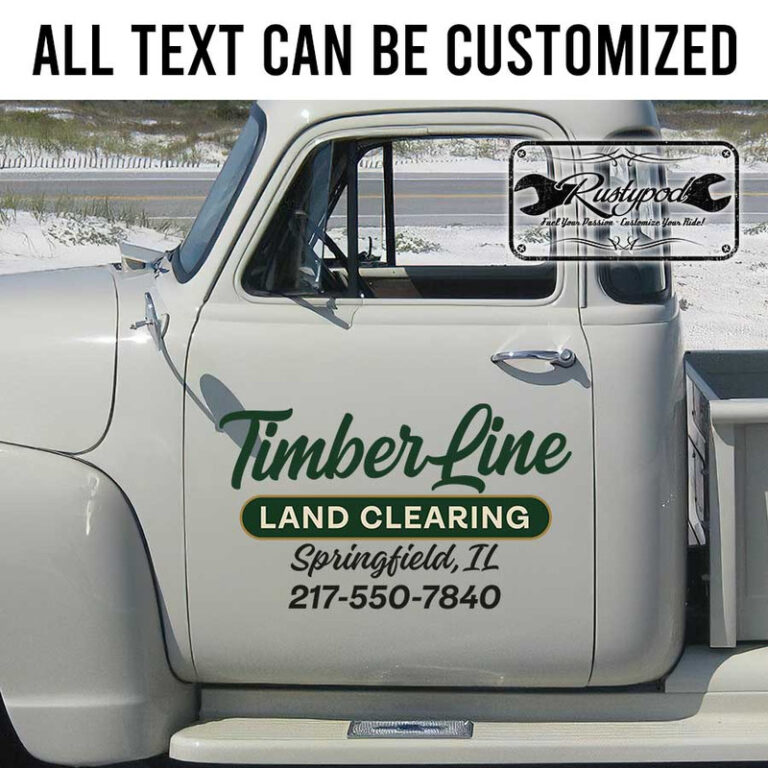personalized land scaping lettering sign truck graphix shop truck door ...