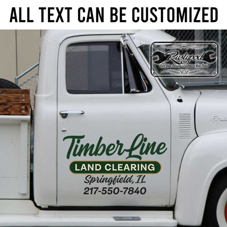 personalized land scaping lettering sign truck graphix shop truck door ...