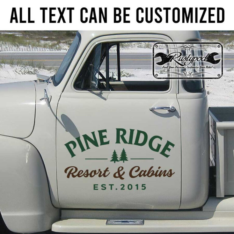 personalized resort cabin lettering door sign vehicle lettering camper ...
