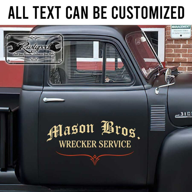 personalized pinstriping wrecker service lettering farm sign garage ...