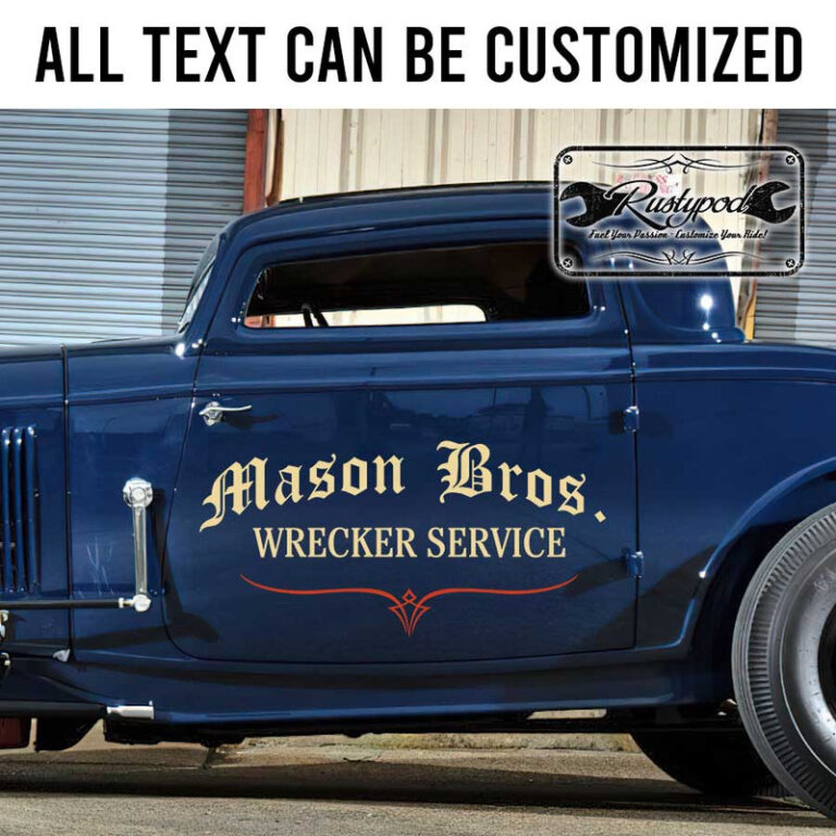 personalized pinstriping wrecker service lettering farm sign garage ...