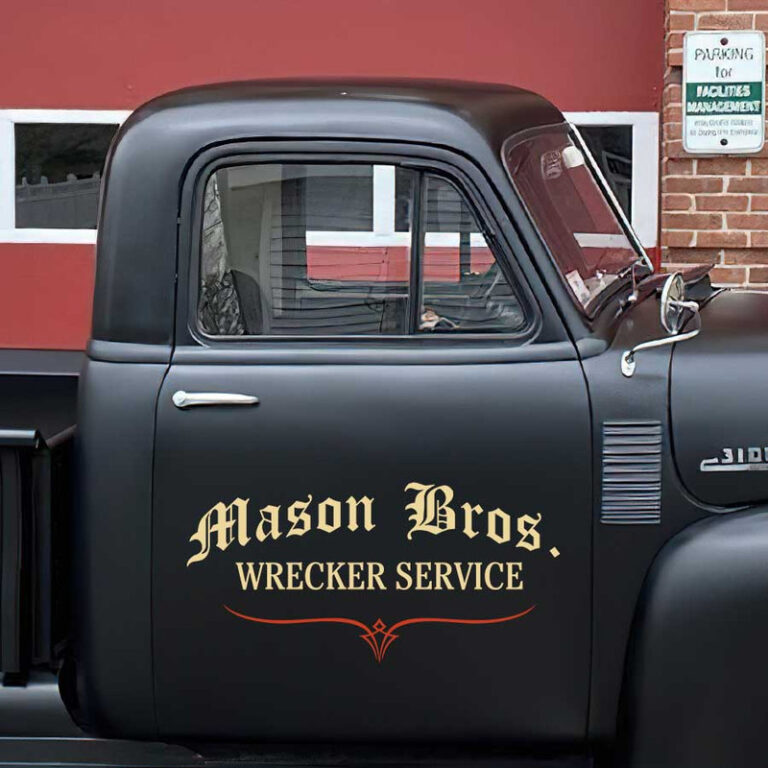 personalized pinstriping wrecker service lettering farm sign garage ...