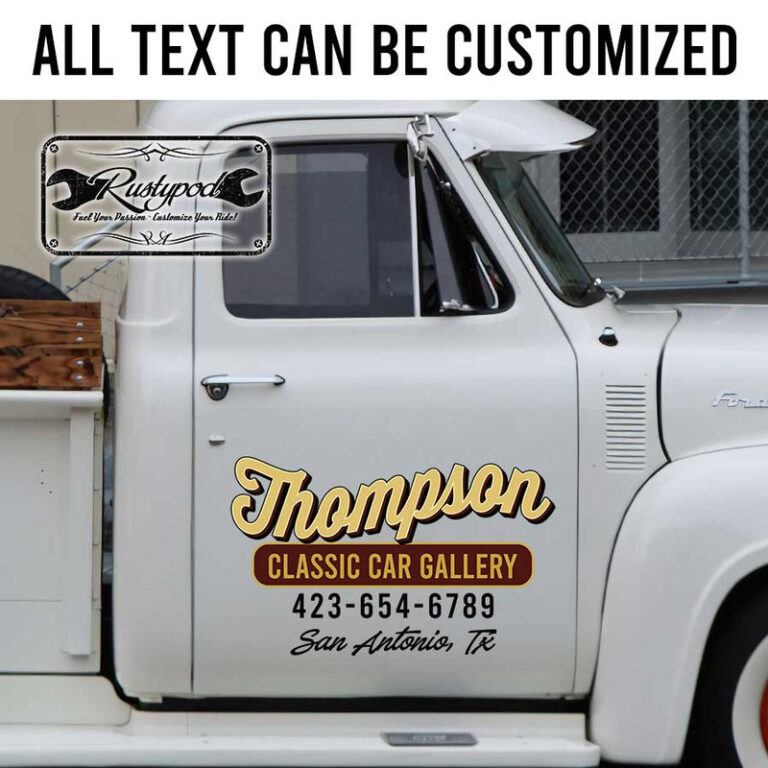 personalized hot rod lettering door sign rat rod door art farm truck ...