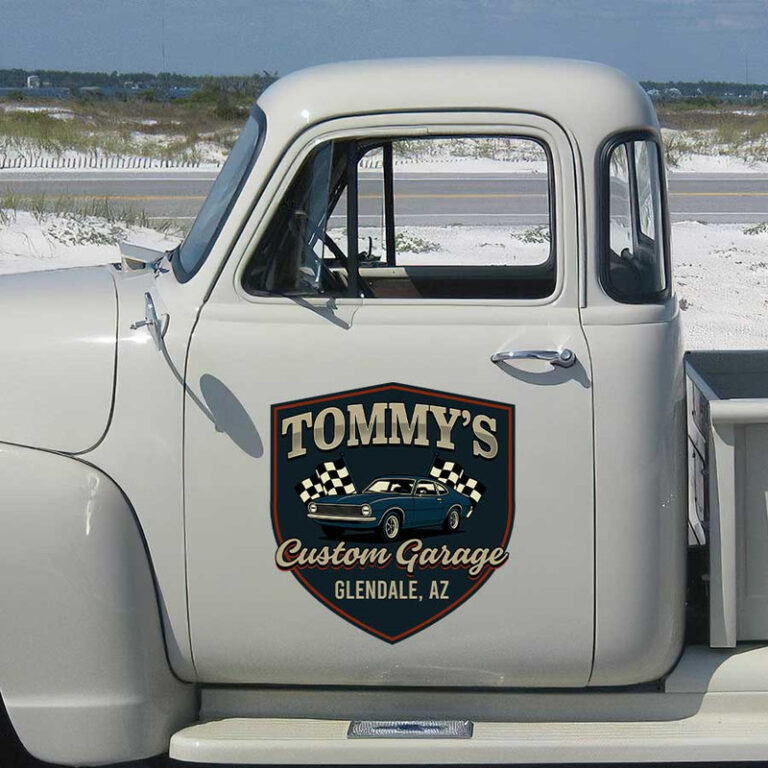 personalized custom garage lettering checkered flag sign speed shop ...