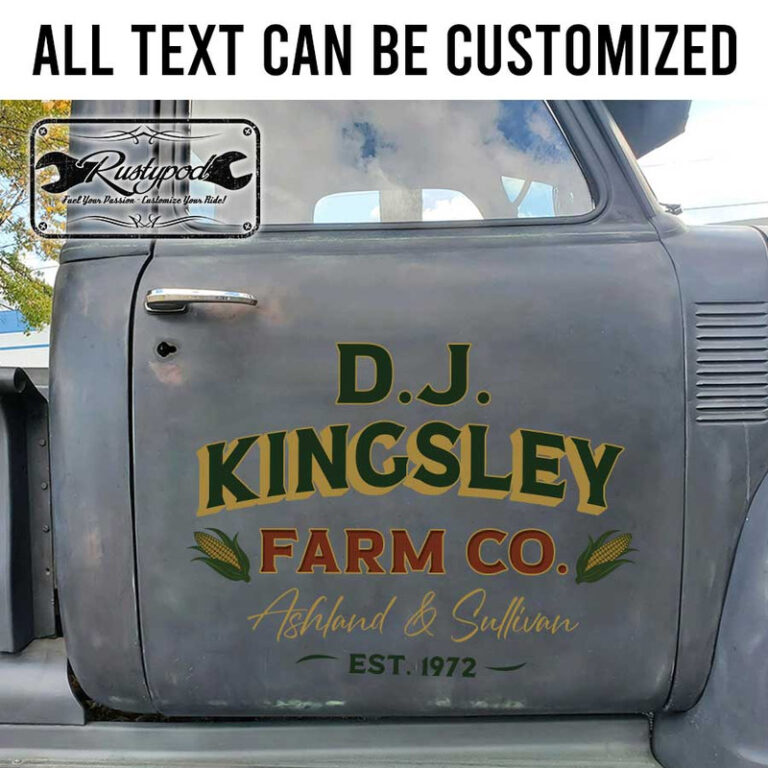 personalized farm lettering ranches sign sticker 13454 - Rustypod Store