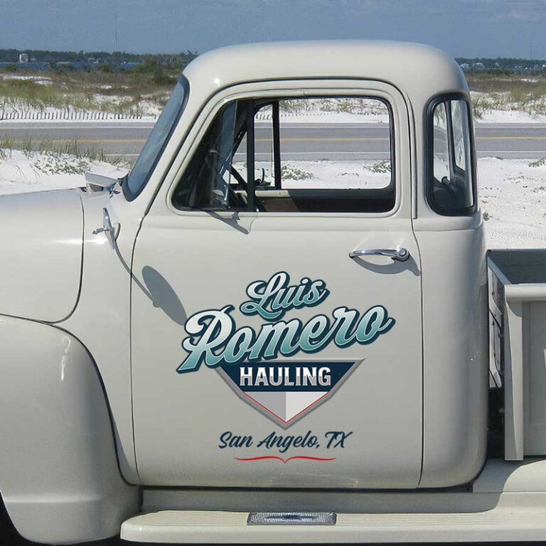 personalized hauling company lettering sign truck graphics transport ...