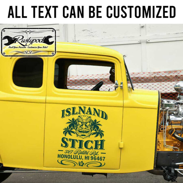 personalized tiki bar lettering surf shop lettering hot rod door sign ...
