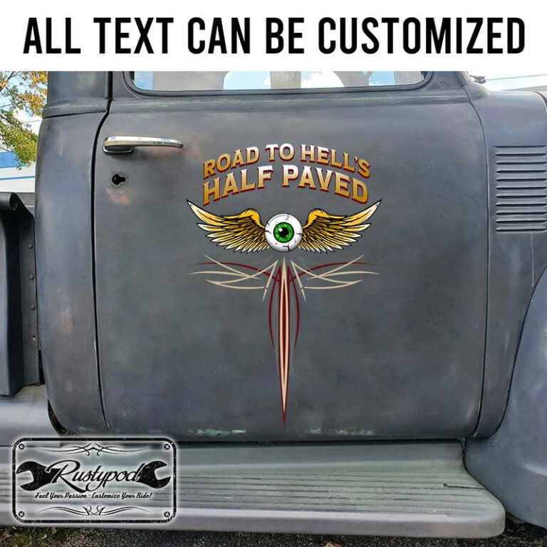 personalized flying eyeball lettering pinstriping art lettering kustom ...