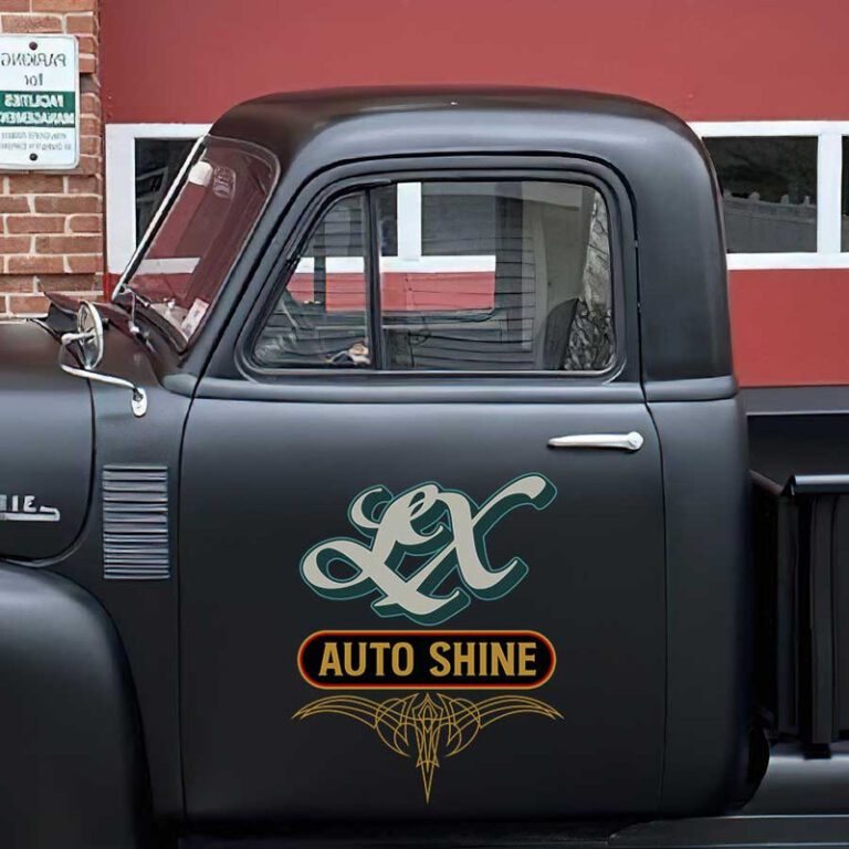 personalized pinstriping garage sign auto shine vehicle lettering hot ...