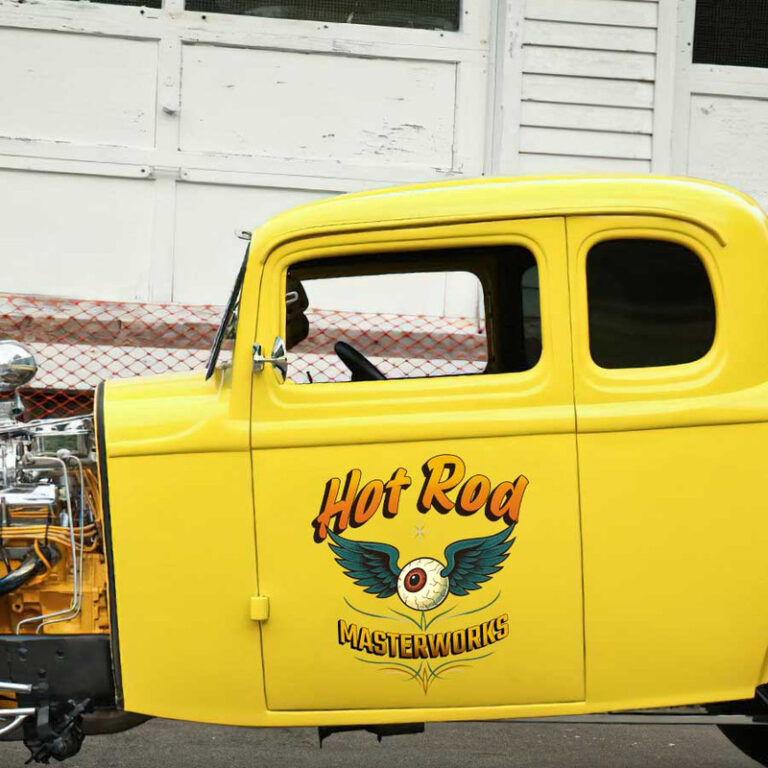personalized hot rod lettering pinstriping flying eyeball kustom ...