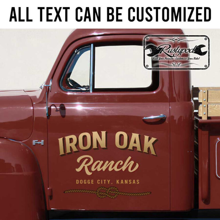 personalized farm lettering hot rod door art ranch lettering car ...