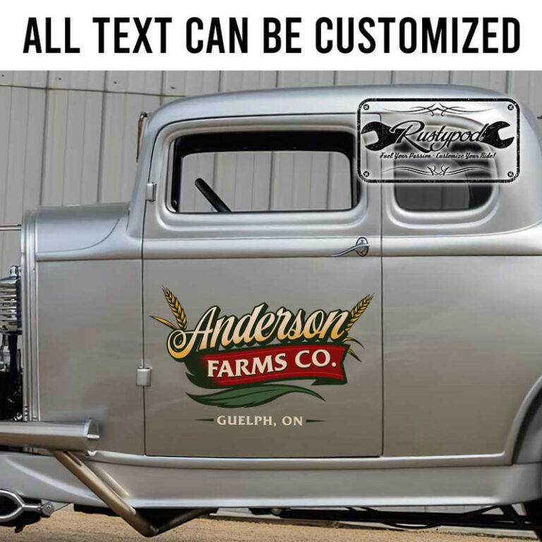 personalized farm sign decal tractor decal truck graphics sticker 13751 ...