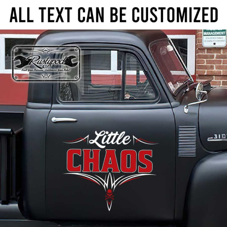 personalized pinstriping art garage lettering decal hot rod lettering ...