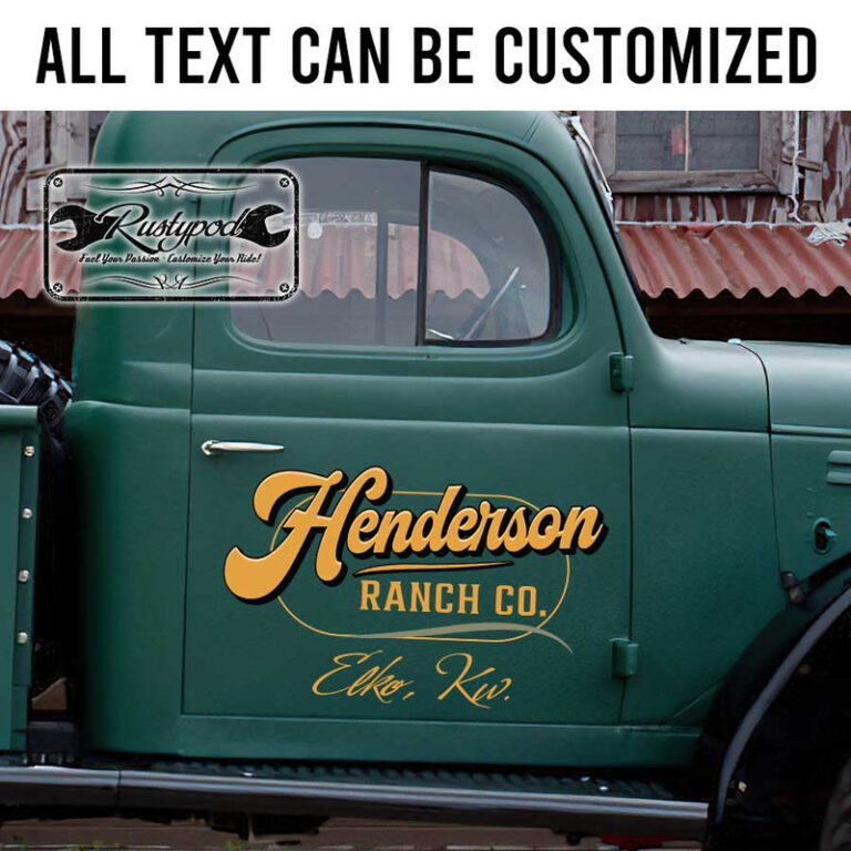 personalized ranch lettering decal farm sign decal truck graphics decal ...