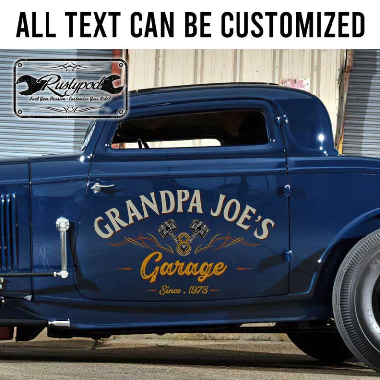 personalized v8 pinstriping art lettering decal hot rod lettering decal ...