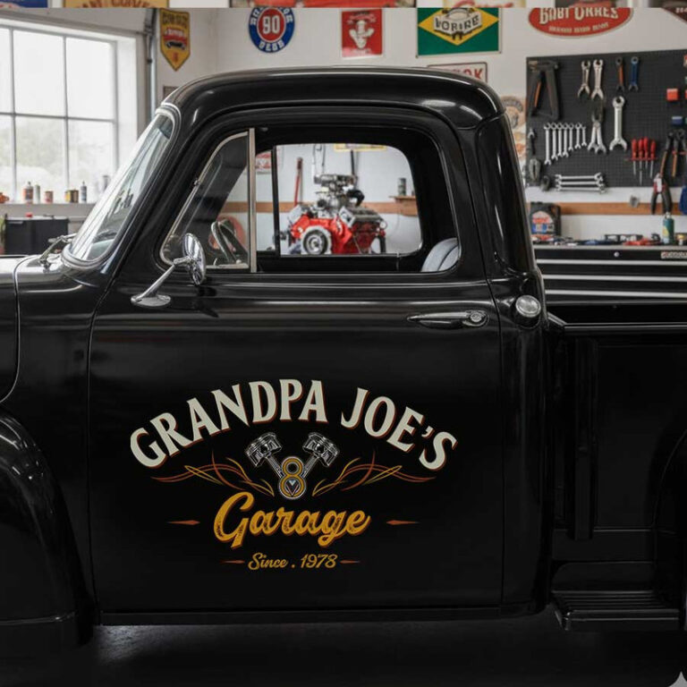 personalized v8 pinstriping art lettering decal hot rod lettering decal ...