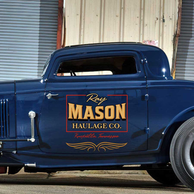 personalized truck graphics lettering decal company door sign decal ...