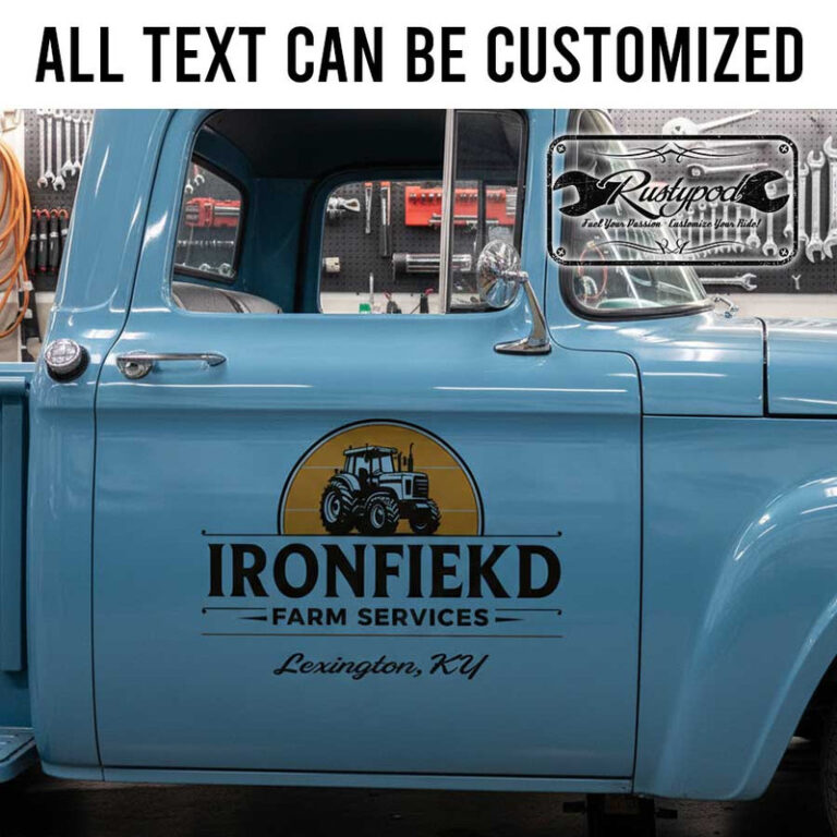 personalized farm sign decal ranch sign decal tractor logo lettering ...