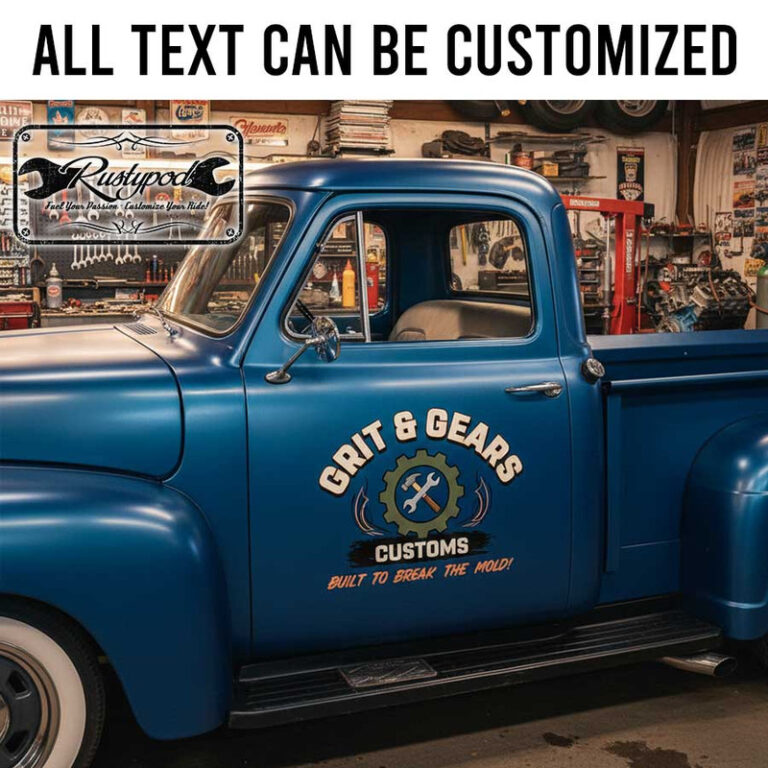 personalized gear head logo lettering decal hammer and wrench logo ...