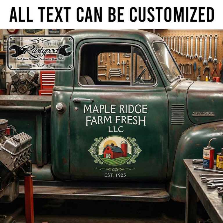 personalized farm sign decal ranch lettering decal tractor lettering ...