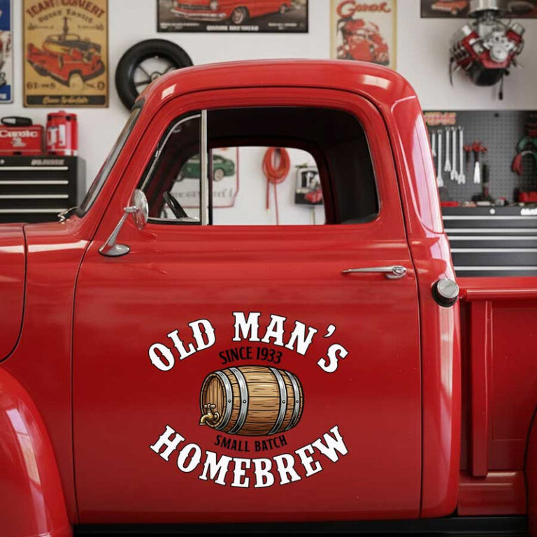 personalized homebrew sign decal hot rod decal moonshine lettering ...