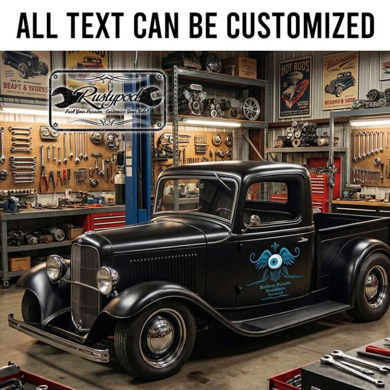 personalized pinstriping art flying eyeball lettering decal kustom ...