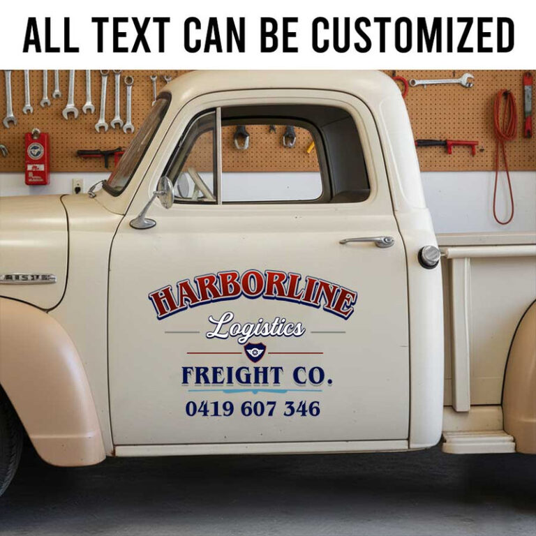 personalized logistic company sign decal truck graphics decal freight ...