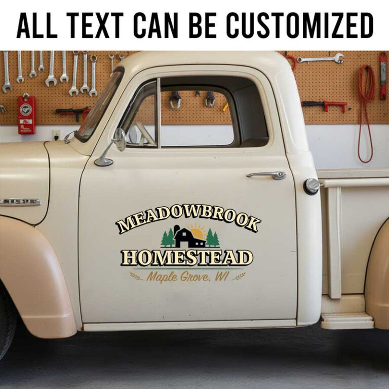 personalized farm sign decal homestead lettering decal livestock farm ...
